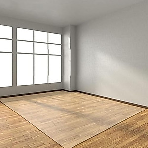 Clear PVC Desk Chair Mat 1.5mm Office Chair Mat for Hard Wood Floors Clear Rectangle PVC Floor Mat Protector Multipurpose Vinyl Roll for Hallway Entryway Foyer Hall Area Rugs,60/80/100/120/140cm Wide