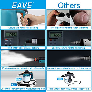 Handheld Steam Cleaner for Home Use, with Steam Lock Button & 10-Piece Accessory Set, Pressurized Steam Cleaner Hand Held, Portable Steamer for Cleaning Car, Tile Grout, Upholstery, Furniture, Shower