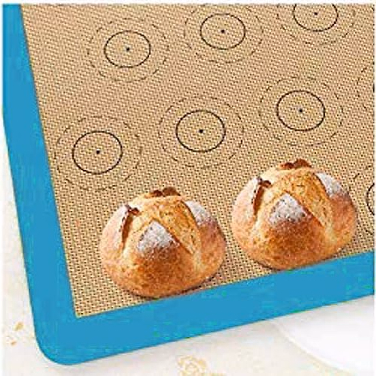Macaron Silicone Baking Mats Set of 2,Non Stick Silicon Liner for Bake Pans & Rolling For Macaroons, Bake Pans, Pizza, Toaster, Cake, Cookie and Bread MakingQ