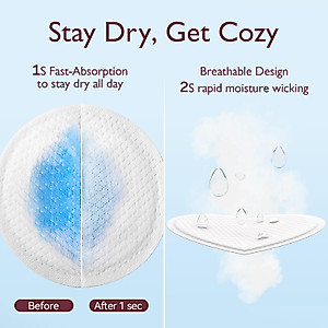 Momcozy Ultra-Thin Disposable Nursing Pads, Ultra-Absorbent and Breathable Portable Breast Pads, Make The Breasts Light and Unburdened, with Reinforced Adhesive, Individually Packaged (200 Count)