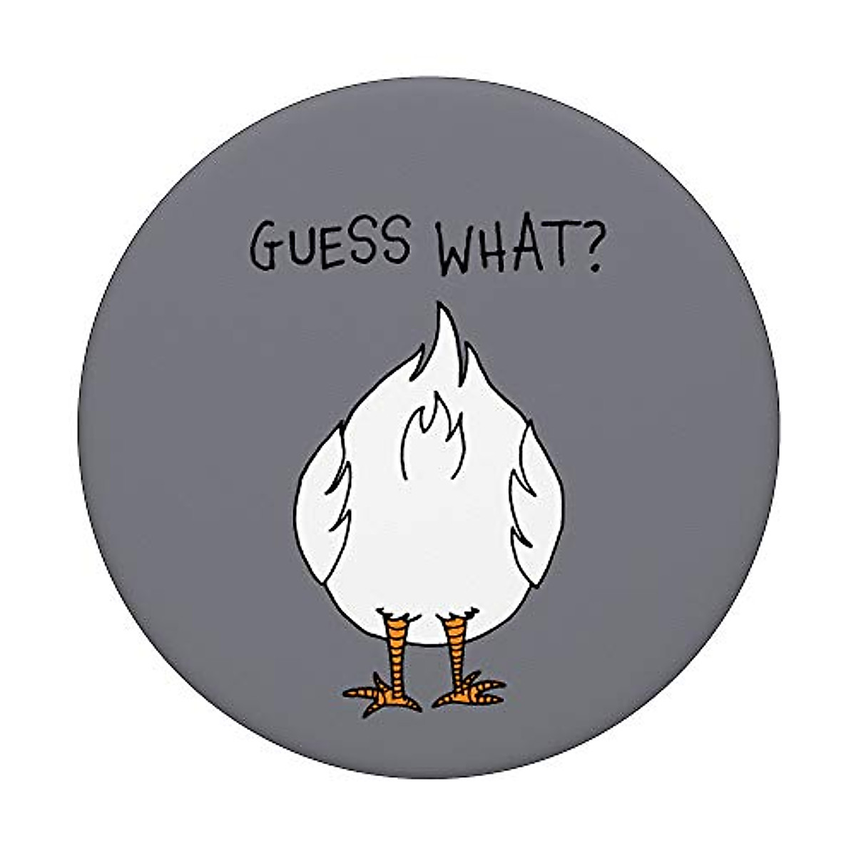 Funny Corny Dad Joke design Guess What Chicken Butt PopSockets Swappable PopGrip