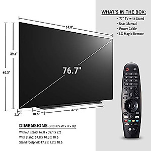 LG OLED55CXPUA / OLED55CXAUA Alexa Built-In CX 55" 4K Smart OLED TV (2020) (Renewed)