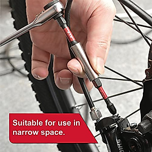 P.I.T. 1/4 Inch Micro Ratchet with 1/4", 3/8", and 1/2" Drive Socket Adapter Bit Set, Impact Phillips Driver Bit Magnetic Extension Bit, For putting together furniture,scooters or bikes