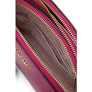 kate spade new york Morgan Saffiano Leather Double Zip Dome Crossbody Plum Liqueur One Size