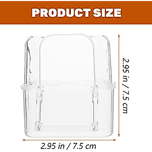 Ipetboom No Automatic Bird Feeders Cockatiel Food Dispenser Bowls Container Parrot Dishes Parakeet Cage Accessories Bird Feeder for Canary Finch Conure Lovebirds Cage Supplies 2pcs