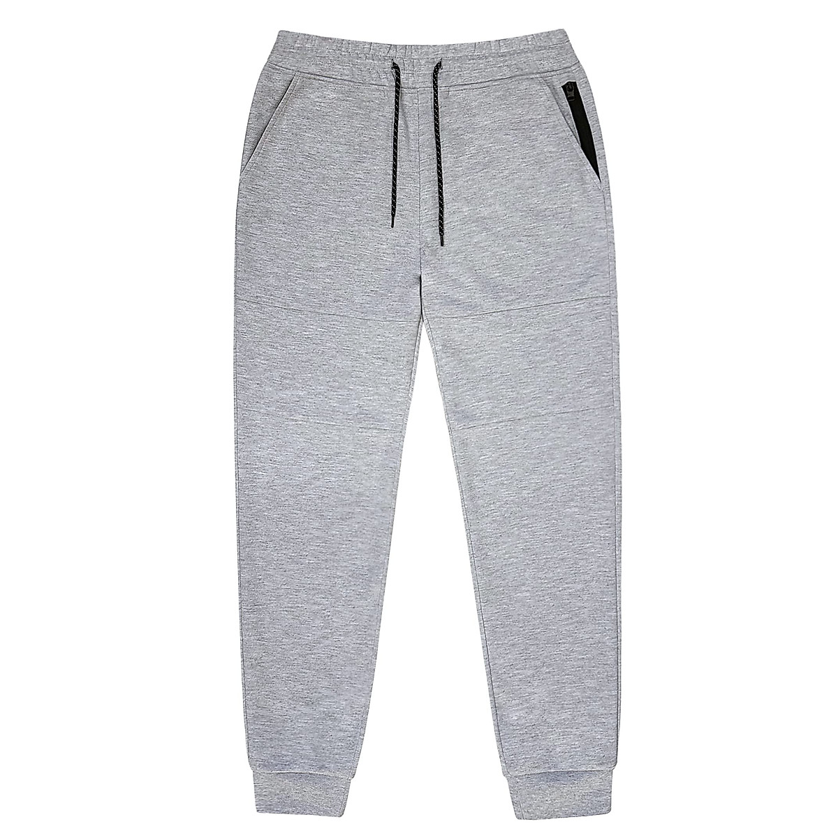 Southpole Men's Basic Lightweight Tech Fleece Jogger Pants, Heather Grey, Medium