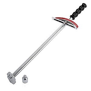 Tooluxe 03703L Dual Drive Beam Style Torque Wrench | 3/8” & ½” Drives | 17” Length | 0-150 Ft-Lbs | SAE | Premium Steel Alloy