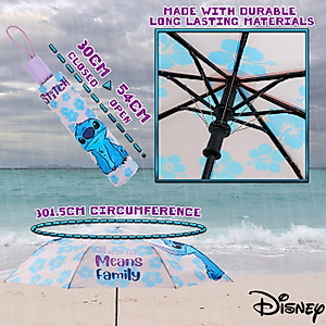 Disney Stitch Umbrella for Adults Teens Kids - Folding Telescopic Umbrella Lightweight Travel School Work Stitch Gifts