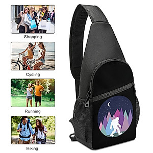 FunnyStar Mutli Color Forest Bigfoot Sasquatch Sling Bag Crossbody Backpack Shoulder Chest Daypack For Travel Hiking