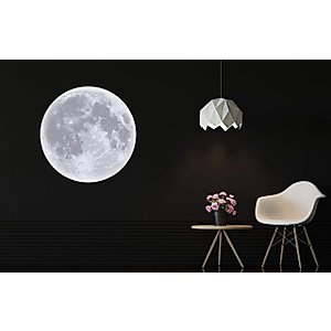 Moon Wall Decal Room Decor - Bedroom Wall Stickers - Moon Removable Wallpaper - Moon Wall Mural Vinyl Art Décor Sticker (24" x 24")