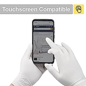 SwiftGrip Disposable Nitrile Exam Gloves, 3-mil, Medium, Box of 100, White Nitrile Gloves Disposable Latex Free for Medical, Cleaning, Cooking & Esthetician, Food-Safe, Powder-Free, Non-Sterile