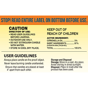 Hyoola Citronella Candles in Aluminum Cup - 6 Pack - Scented Candles Citronella - 4 Hour Burn Time - 1" x 2 Citronella Candle Outdoor and Indoor Use - Made in Europe