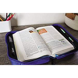 Adventure Bible Cover for Boys, Zippered, with Handle, Nylon, Blue, Medium