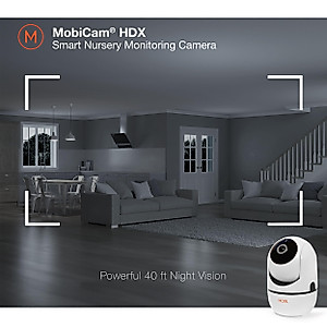 MobiCam HDX Wi-Fi Pan & Tilt Smart Nursery, Elderly & Home Monitoring Camera, 1080p HD Indoor Security Night Vision IP Camera, Motion Detection, Two-Way Audio, Cloud & SD Card Storage - (3-Pack)