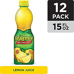 ReaLemon 100 Percent Lemon Juice, 15 fl oz bottle (Pack of 12)