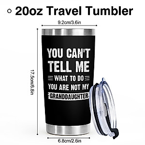 Leebbsin Gifts for Grandpa, Funny 20oz Tumbler with Lid, Grandpa Gift from Granddaughter, Grandson, Best Grandfather Birthday Gift for Grandfather, New Grandfather