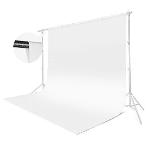 White Backdrop for Photoshoot, White Photo Backdrop Curtain, 10x10ft White Background for Photography, Double-Sided Polyester White Screen Backdrops for Party Picture Portrait Video Recording
