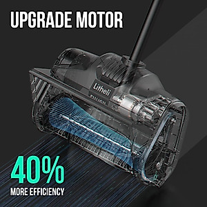 Litheli 20V Cordless Snow Shovel, 12 Inch Electric Snow Thrower with 4000mAh Battery & 2.4A Charger, Auxiliary Handle, Ideal for Driveway, Patio, and Deck Clearing