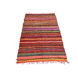 Handmade Braided Chindi Rug, Rag Rug, Area Rug, Carpet Rug, Runner Rug 3x5 Foot, 4x6 Foot, 5x7 Foot, Bed Room Rug (4x6 Foot)