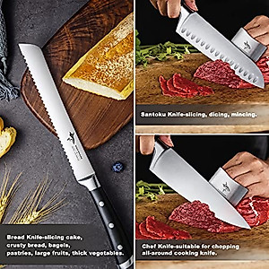 MAD SHARK Knife Set, Professional 5 Piece Kitchen Chef Knife Set, German High Carbon Stainless Steel Ultra Sharp Knives Sets, Ergonomic Handle Home Cooking Perfect Cutlery Set Gift