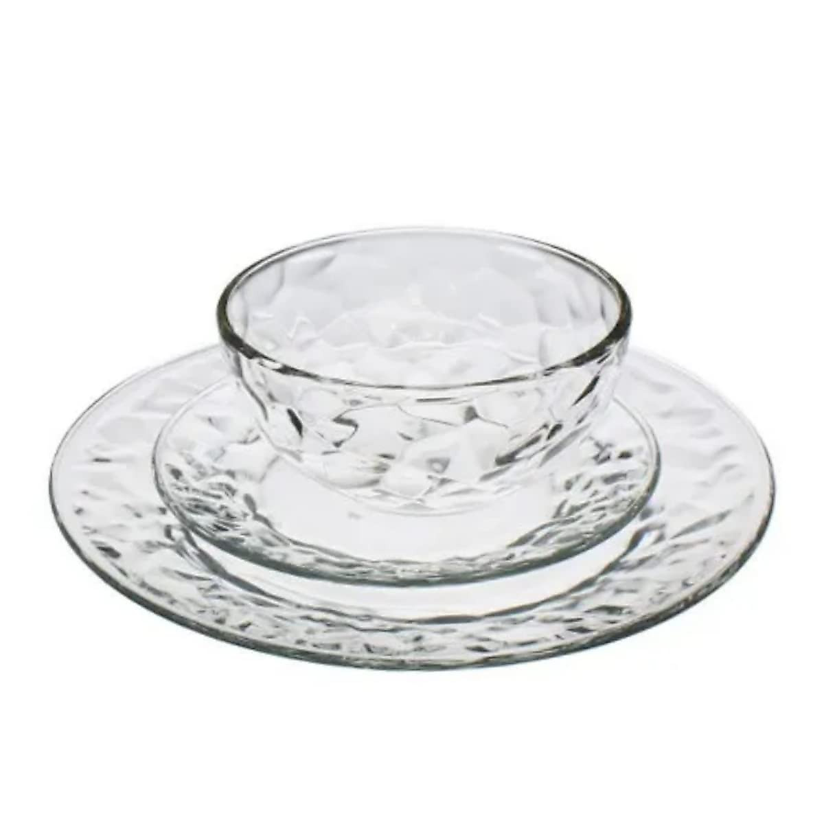 Rocher 12 Pcs. Clear Glass Dinnerware Set (0950-0)