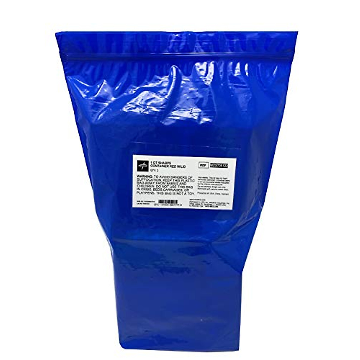 Medline Portable Sharps Container with Lid, Red, 1 Qt (2 Pack)