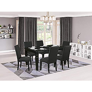 East West Furniture WEDR7-BLK-24 Dining Set