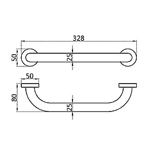 ELLO&ALLO Oil Rubbed Bronze Bathroom Shower Grab Bar, Home Care Bath Handrail (12 Inch)