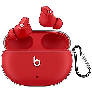 Maidea Soft TPU Case Compatible with Beats Studio Buds Case 2021 , Shockproof Case Warterproof Case Cover Protective Case with Keychain (Clear)