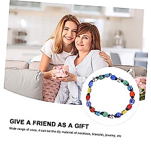 COHEALI 20pcs Ladybug Beads Loose Beads Ladybug Kit Gemstone Beads Embroidery Accessories Jewelry Making Beads Christmas Bag Filler Stones for Jewelry Making Glazed Beads Accessory Pendant