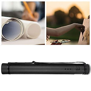 Drawing Storage Tube, Poster Tube, Extendable Artworks for Posters Maps Documents(black)