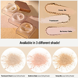 DEALPLUSDEAL Beauty Creations Loose Setting Powder Minimizes Pores and Fine Lines Matte Finish Natural Face Makeup Translucent Dream