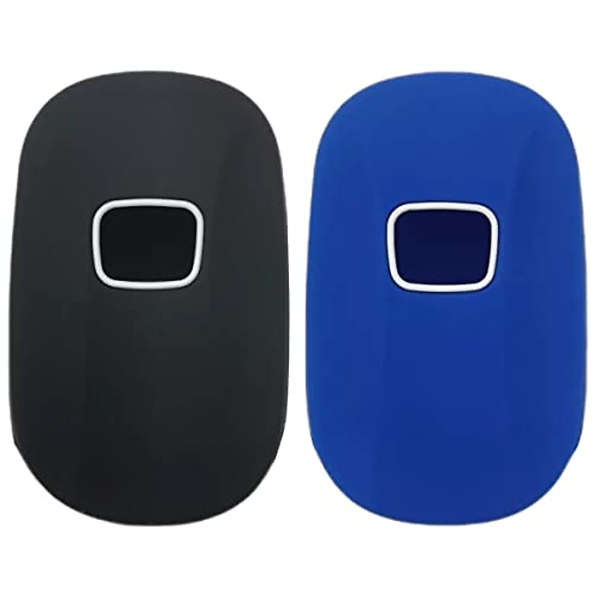 REPROTECTING Silicone Rubber Key Fob Cover Compatible with (5 Buttons) 2022 2023 Honda Accord Civic HR-V CR-V Pilot Sport SI EX EX-L Touring (Black Blue)