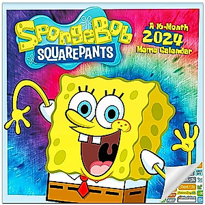 SpongeBob Squarepants Calendar 2024 - Deluxe 2024 SpongeBob Wall Calendar Bundle with Over 100 Calendar Stickers (SpongeBob Gifts, Office Supplies)