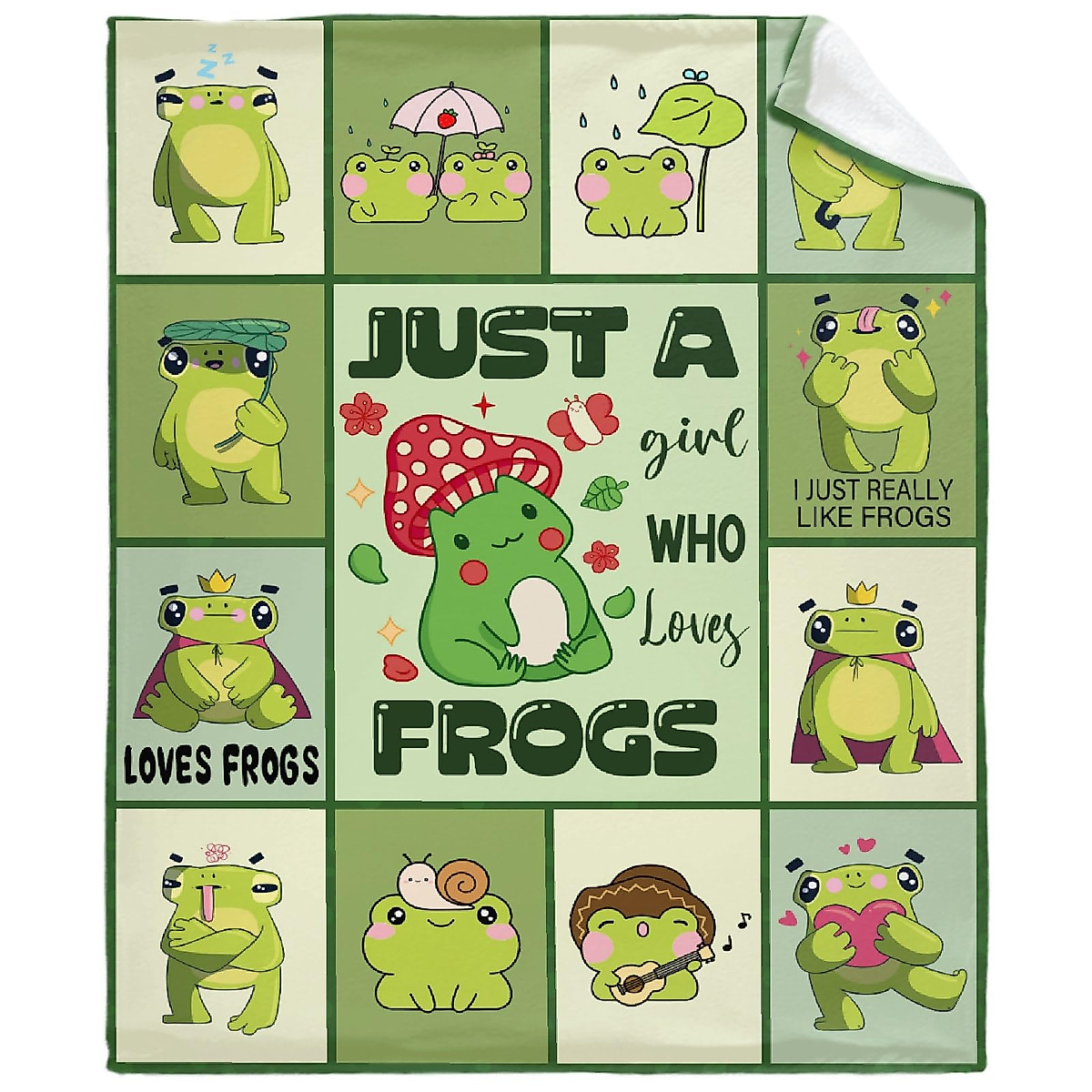 Frog Throw Blanket is Super Soft and Warm,The Lightweight Flannel Blanket is for All-Season Use,A Great Choice for Gifts 60"x50"for Teen