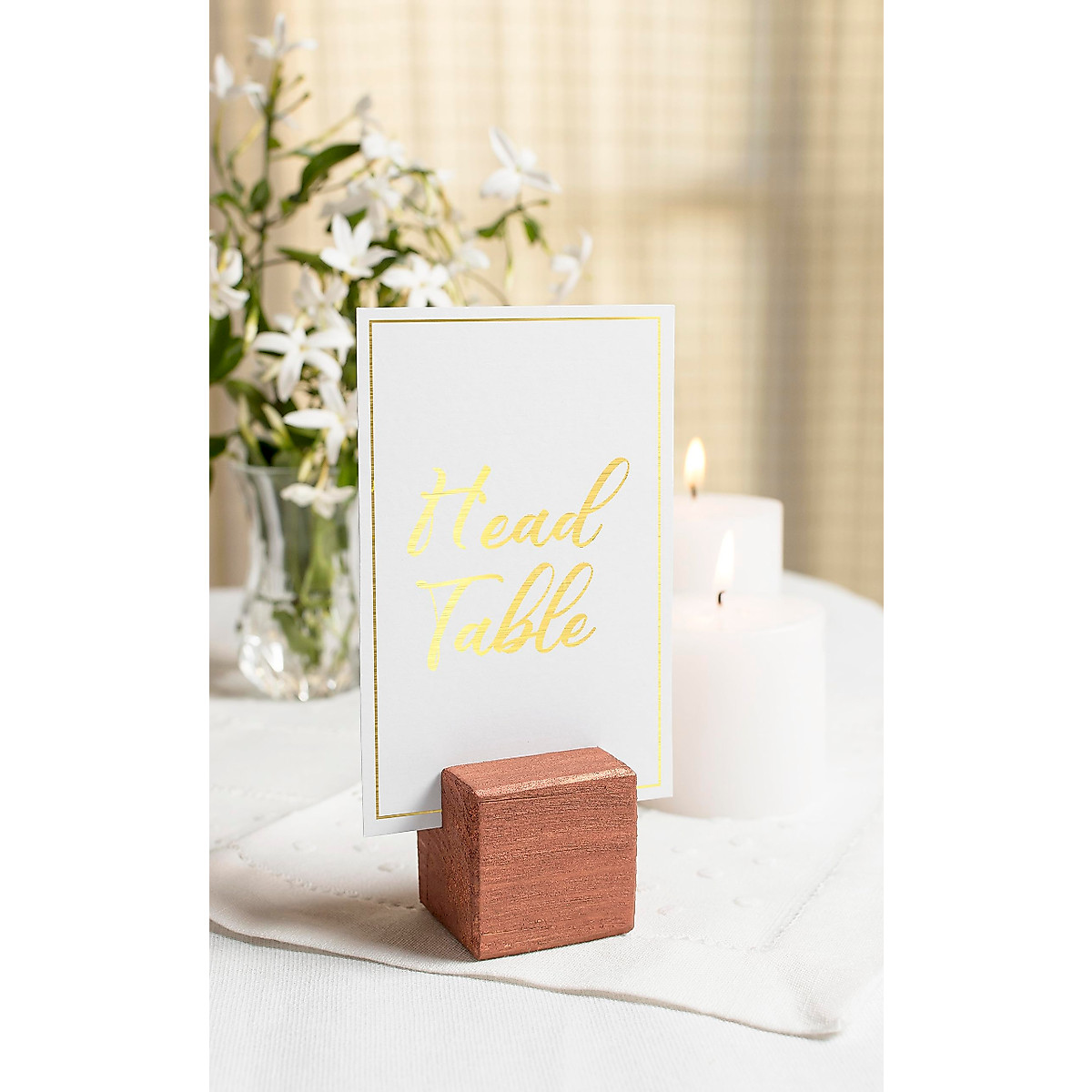 White Paper Gold Wedding Table Numbers, 1-30 And Head Table Card Included, Centerpiece Decorations,Double Sided 4x6 With Gold Stamping,For Table Number Holders