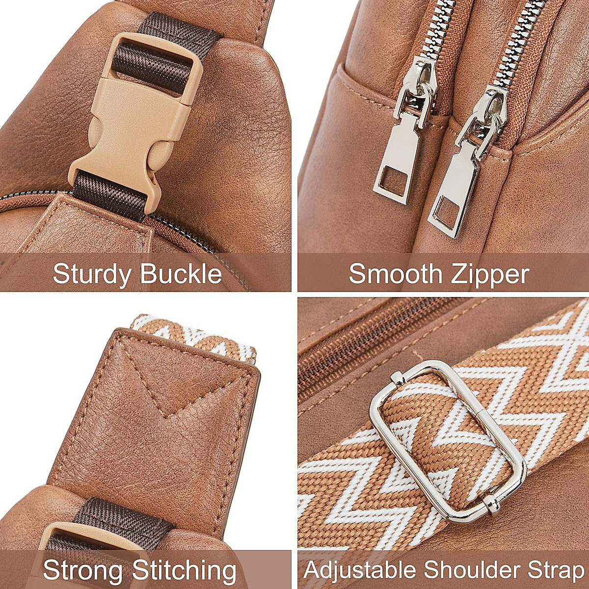 CLUCI Crossbody Bags for Women, Sling Bag for Women, Cross Body Bag for Woman, Crossbody Bag, Leather Sling Backpack, Sling Bag Travel Hiking Cycling