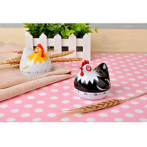 Cartoon Hen Mechanical Timers 60 Minutes Kitchen Cooking Timer Clock Loud Alarm Counters Mini Size Manual Timer for Study (Black)