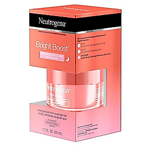 Neutrogena Bright Boost Overnight Recovery Gel Cream with Neoglucosamine, Brightening Nighttime Moisturizer, Oil-Free & Non-Comedogenic, 1.7 oz