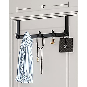 CHAUNCEY HOME Over The Door Coat Hooks, Upgraded Version - Coat Hangers with Extended Arms