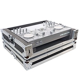 ProX X-PRIMEGO ATA Style Flight Travel hard Case for Denon DJ Prime Go Digital Controller - Silver On Black