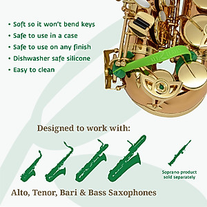 Key Leaves Saxophone Key Props, Silicone Sax Pad Saver for Alto, Tenor, Bari, and Bass Saxophone