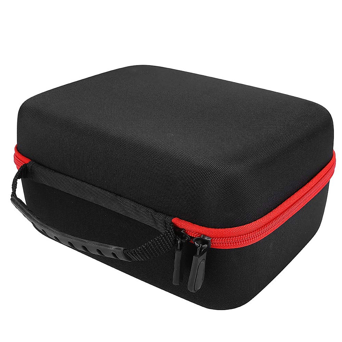 Hopcd VR Gaming Headset Carrying Case Nylon Hard Travel Case for Oculus Go VR Headset Protective/Collection Bag, with A Pocket for VR Controller(Black Red)