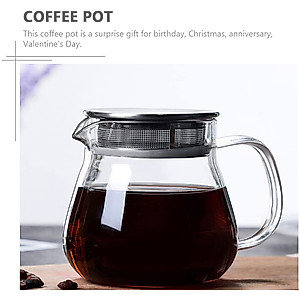 HEMOTON Microwave Tea Kettle Glass Teapot with Stainless Steel Infuser Stovetop Safe Tea Kettle Microwave Dishwasher Safe Tea Pot Loose Leaf Tea Maker 460ml Tea Pot (EI633HAD355QB015T), 15X10X9CM