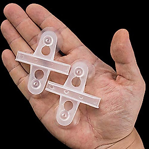 OIIKI 16PCS Aquarium Fish Tank Divider with Suction Cup, Silica Gel Sucker Holders, for Fish Tanks Glass Cover Separating Divider Support Clip Bracket (White)