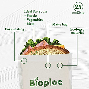 Bioploc Ziploc Bag Organizer Bag Storage Combo for Kitchen Drawer + 25 Ecologyc Bags/Organizer Made off Bamboo