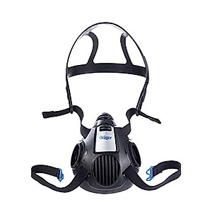 Dräger X-plore 3500 Half-Face Respirator Mask + 2x Multi-Gas Cartridge (OV/AG/HF/FM/CD/AM/MA/HS), NIOSH-Certified, Reusable Professional Respiratory Protection Kit