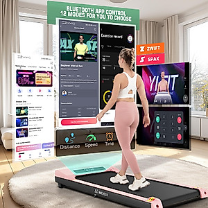 300lbs Weight Capacity Walking Pad, ANCHEER 2.5HP Under Desk Treadmill with Remote Control, Compact Electric Treadmill for Home/Gym/Office with LED Screen, Ultra-Quiet/Installation-Free