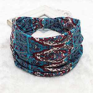 K-Elewon 3 Pack Women Wide Elastic Head Wrap Headband Sports yoga Hair Band (3 Pack(A12))