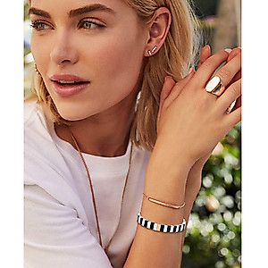 Urwomin Enamel Tile Bracelets Rainbow Tile Bead Stand Bracelets (A White+Black)